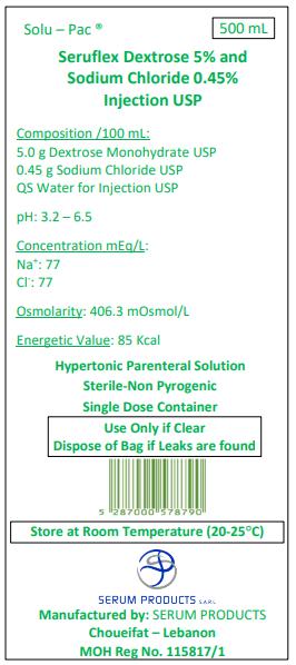 Medica RCP |Seruflex Dextrose 5% & NaCl 0.45% Bag 500ml | Indications | Side Effects ...